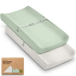 KEABABIES 2-pack Isla Changing Pad Covers Sage