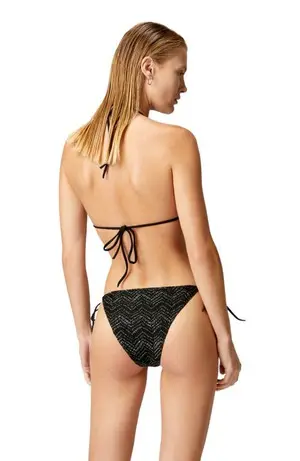 Missoni Zig Zag Lamé Viscose Bikini - Black & Lamé