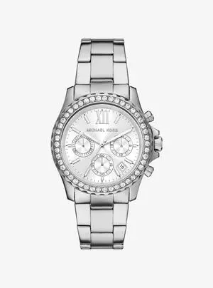 Michael Kors Everest Pavé -tone Watch - Silver