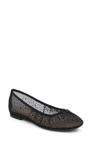 Badgley Mischka Nuala Embellished Flat - Black