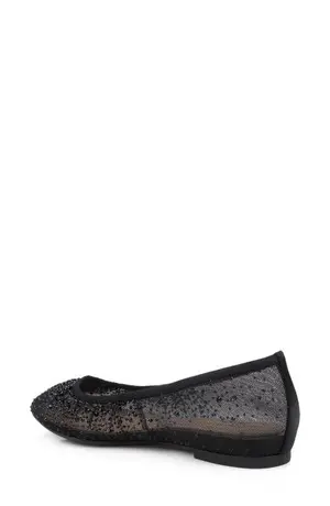 Badgley Mischka Nuala Embellished Flat - Black