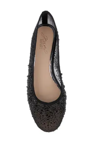 Badgley Mischka Nuala Embellished Flat - Black