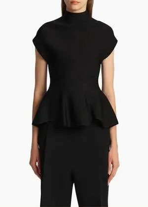 Khaite Andra Knit Top - Black