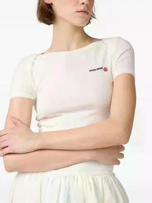Miu Miu Embroidered Bodysuit