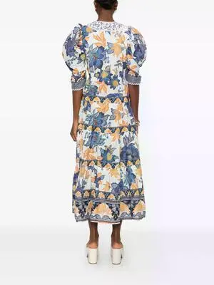Farm Rio Flowers-print Maxi Dress