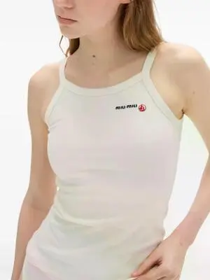 Miu Miu X Petit Bateau Embroidered Tank Top
