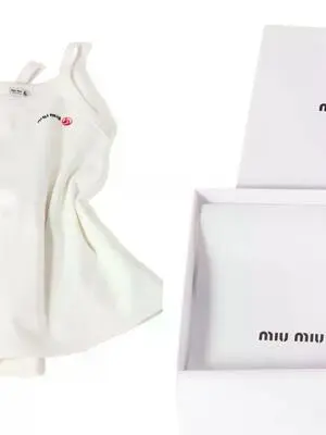 Miu Miu X Petit Bateau Embroidered Tank Top