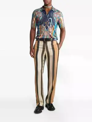 Etro Striped Straight-leg Trousers