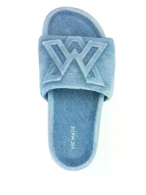 VIC MATIE Denim Slides