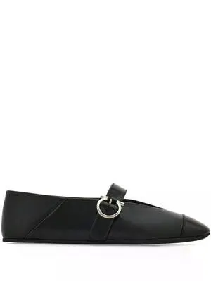FERRAGAMO Gancini Ballet Flats - Black