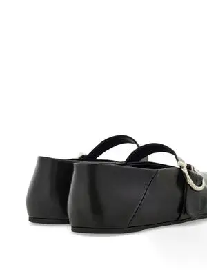 FERRAGAMO Gancini Ballet Flats - Black