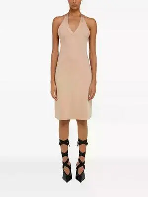 FERRAGAMO Knitted Halterneck Midi Dress