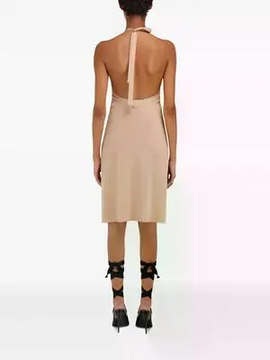 FERRAGAMO Knitted Halterneck Midi Dress