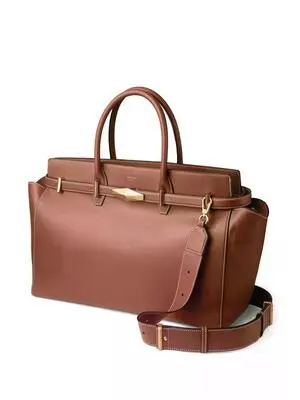 JIMMY CHOO Diamond Belted Tote - Brown