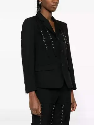 Noir Kei Ninomiya X Comme Des Garcons Cut-out Blazer