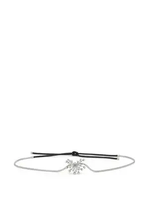 LANVIN Crystal-embellished Skinny Belt - Silver