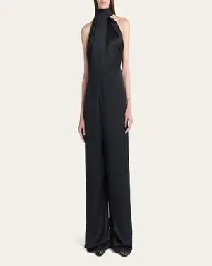 Stella McCartney Envers Draped Halterneck Jumpsuit