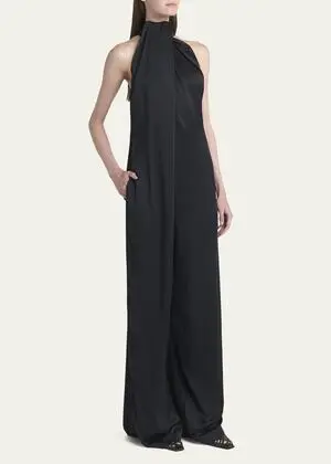 Stella McCartney Envers Draped Halterneck Jumpsuit