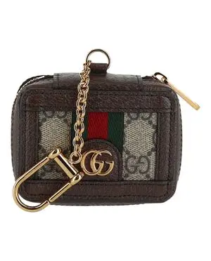 Gucci Gg Supreme Ophidia Keychain Airpod Case - Beige/ebony