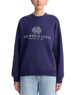 Aqua The White Lotus X The White Lotus Sweatshirt - Navy