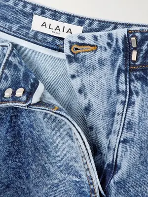 Alaïa Wide-leg Jeans With Peplum Detail - Blue