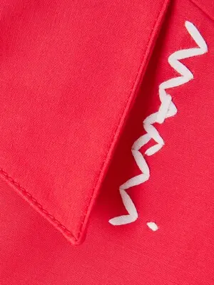 Marni Oversized Embroidered Cotton Mini Dress