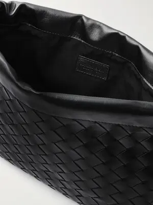 Bottega Veneta Medium Intrecciato Leather Clutch - Black
