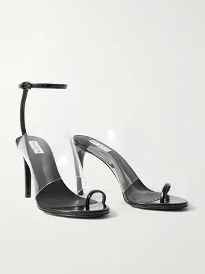 Alaïa Asymmetric Patent-leather And Pvc Stiletto Sandals