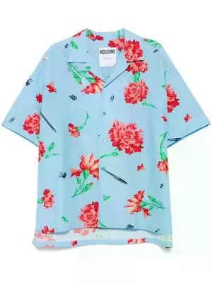 Moschino Floral-print Shirt - Blue