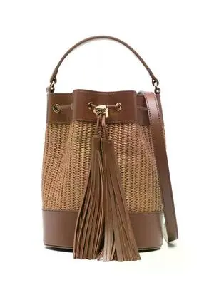 GIANVITO ROSSI Tassel-detail Bucket Bag - Brown