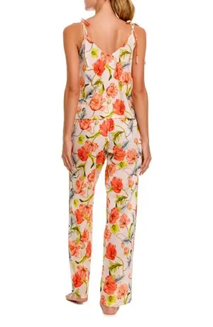 THE LAZY POET Amelie Floral Cotton Pajamas - Light Beige