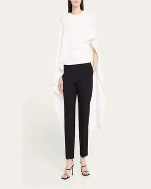 Roland Mouret Asymmetric Cape Top