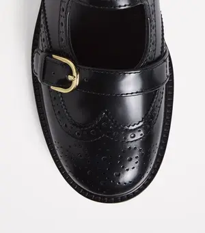 Sandro Leather Mary Jane Derby Shoes