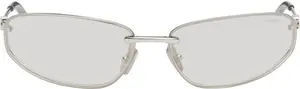 Miu Miu Miu Miu Eyewear Silver Tone Oval Sunglasses 1bc8h1