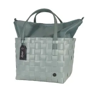 HANDED BY Color Deluxe Recycled Tote Bag - Grey/green