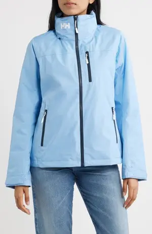 Helly Hansen Crew 2.0 Waterproof Midlayer Hooded Sailing Jacket - Bright Blue