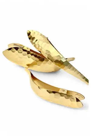 FICCARE Maximas Ice Hammered Hair Clip - Gold Hammered