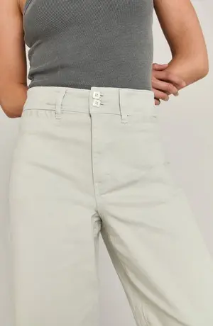 UNPUBLISHED Gemma Stretch Cotton Cropped Pants - Crystal