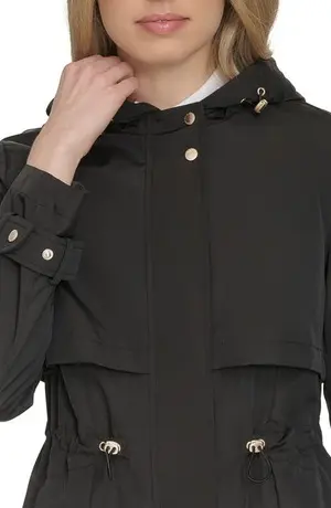 Cole Haan Hooded Trench Raincoat