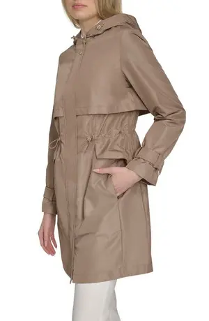 Cole Haan Hooded Trench Raincoat