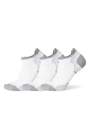 Smartwool Run Zero Cushion Ankle Socks 3 Pack - White