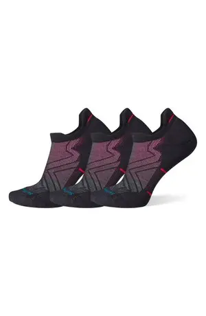 Smartwool Run Targeted Cushion No Show Socks Pack Of 3 - Black