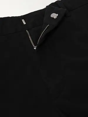 Zegna Easy Straight-leg Garment-dyed Cotton-blend Chinos - Black