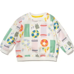 MON COEUR Recycled & Organic Cotton Graphic Sweatshirt - Natural/ Beach