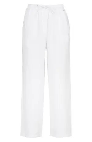 Barbour Christie Cotton & Linen Drawstring Pants - White