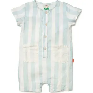 MON COEUR Mon Coeur Linen & Cotton Pocket Romper Iced Aqua