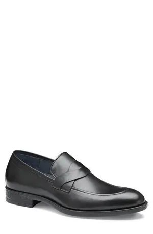 Johnston & Murphy Collection Flynch Braided Strap Loafer - Black Italian Calfskin
