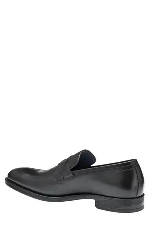 Johnston & Murphy Collection Flynch Braided Strap Loafer - Black Italian Calfskin