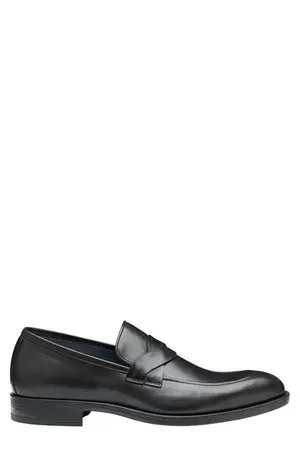 Johnston & Murphy Collection Flynch Braided Strap Loafer - Black Italian Calfskin
