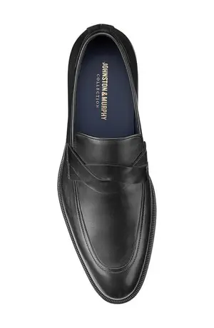Johnston & Murphy Collection Flynch Braided Strap Loafer - Black Italian Calfskin